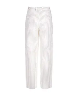 Fabiana Filippi Striped Belt Tripping Casual Pants