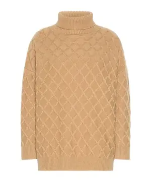 Max Mara Oversized Diamond Wool And Cashmere Sweater