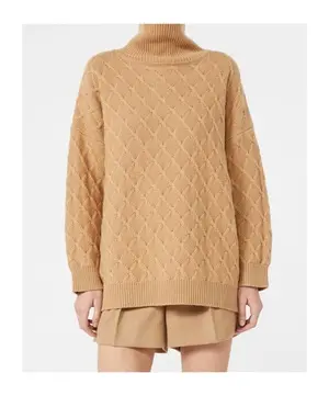 Max Mara Oversized Diamond Wool And Cashmere Sweater