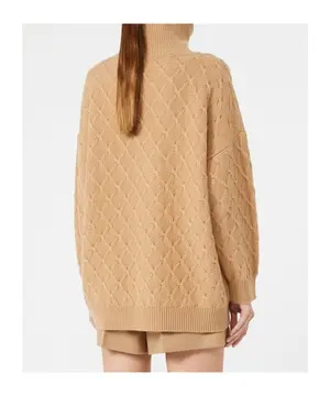 Max Mara Oversized Diamond Wool And Cashmere Sweater
