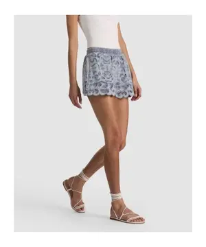ALICEOLIVIA Alice Olivia Kenley Eyelet Denim Shorts