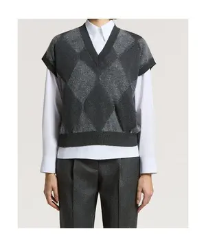 Peserico Argyle-patterned Vest