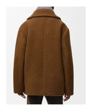 Loewe Peacoat In Wool And Mohair Blend