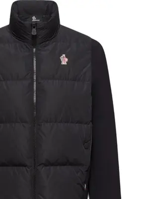 Moncler Panelled Quilted Puffer Jacket - Black