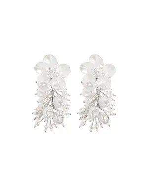SELF-PORTRAIT Flower Earrings - White