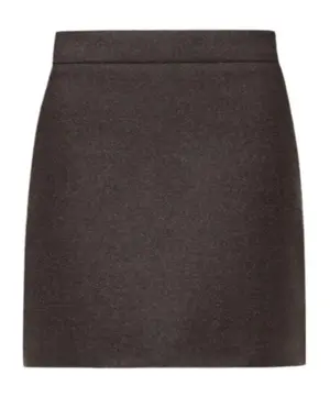 Max Mara Acinoso High Waisted Mini Skirt - Mud