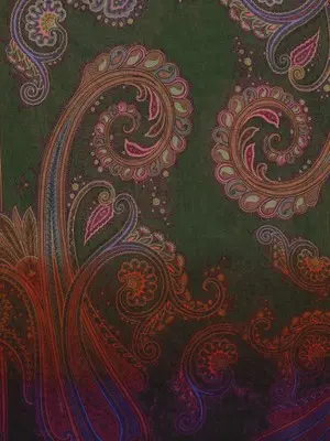 Etro Paisley-print Scarf - Green