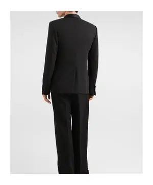 Dolce & Gabbana Double-breasted Tuxedo Jacket In Techno Gabardine