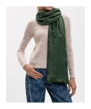 Etro Paisley-jacquard Fringed Scarf