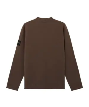 Stone Island Regular-fit Mock Neck Jumper With Rolled Edges