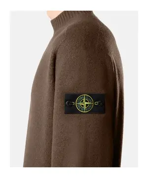 Stone Island Regular-fit Mock Neck Jumper With Rolled Edges