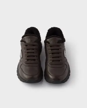 Prada Triangle-logo Lace-up Sneakers