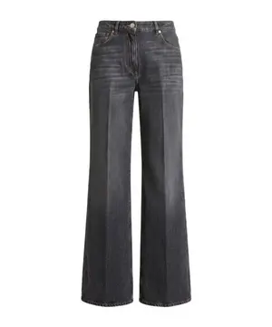 Peserico Wide-leg Jeans - Black