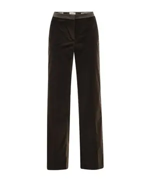 Peserico Satin-trim Straight-leg Pants - No