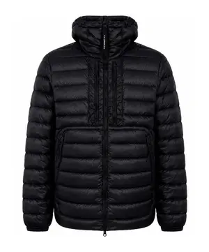 C.P. COMPANY Long-sleeve Hooded Down Jacket - Blue