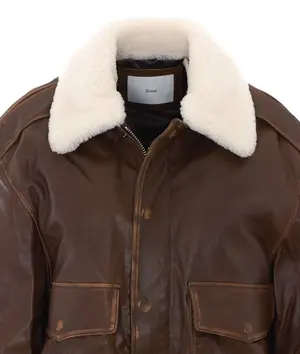 DUNST Oversized Shearling Collar Jacket