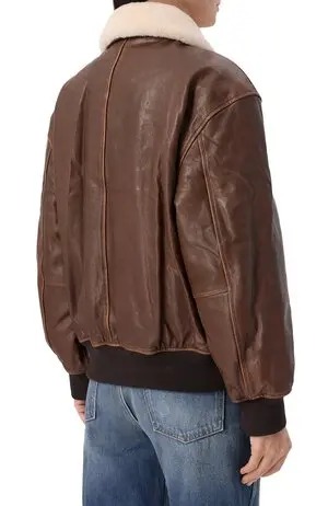 DUNST Oversized Shearling Collar Jacket