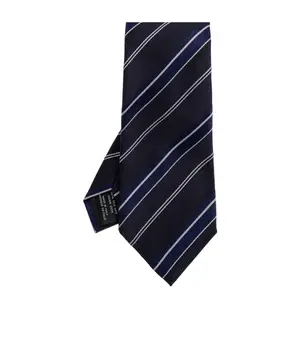 TOM FORD Pointed-tip Tie - Navy Blue