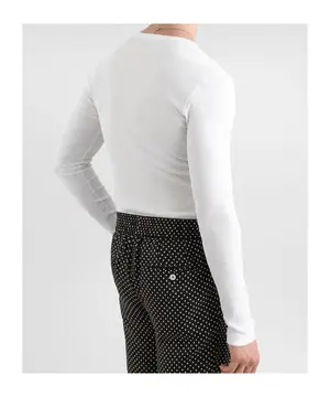 Dolce & Gabbana Serafino T-shirt In Ribbed Cotton