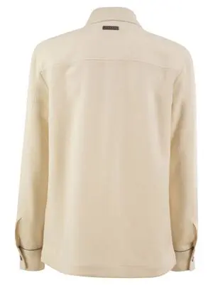 Peserico Button-front Long-sleeve Casual Shirt-style Jacket