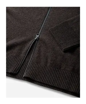 Stone Island Logo-patch Zip-up Wool Sweater