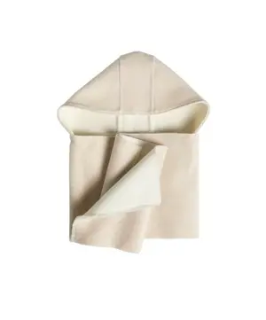 Brunello Cucinelli Hooded Wool And Cashmere Knit Scarf - Beige