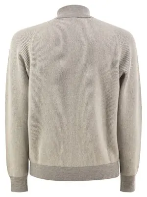 Peserico Long-sleeve Ribbed Casual Jacket - No