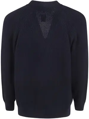 Comme Des Garçons Long-sleeved Knitted Cardigan