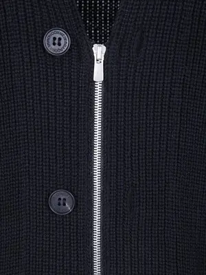 Comme Des Garçons Long-sleeved Knitted Cardigan