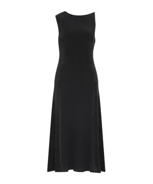 ST. AGNI Draped Backless Midi Dress