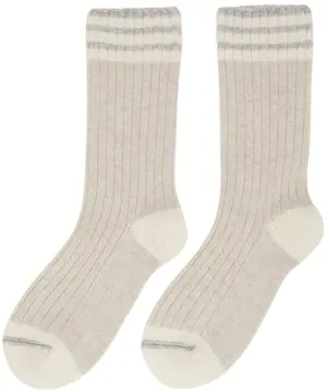 Brunello Cucinelli Ribbed-knit Cashmere Socks