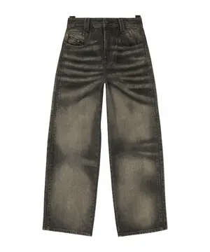 DIESEL® 1982 D-hakou High Waist Relaxed Jeans - Black/dark Grey