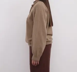 BASERANGE Long-sleeved Knit Polo Shirt