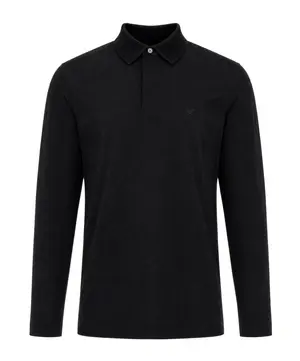 Emporio Armani Button Detailed Long-sleeved Polo Shirt