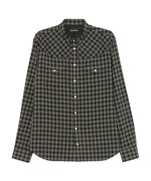 Emporio Armani Check-pattern Western-yoke Shirt - No