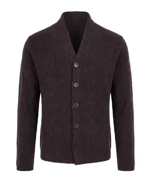 Emporio Armani Blended-fabric Cardigan - Black