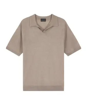 Emporio Armani Ribbed-collar V-neck T-shirt - No