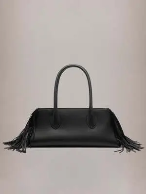 Amiri Fringe Honey 40 Shoulder Bag - Black