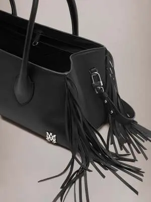 Amiri Fringe Honey 40 Shoulder Bag - Black