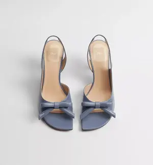 Dior Bow Heeled Slingback Sandal - No