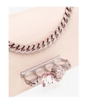 Alexander McQueen Jewelled Embossed Shoulder Bag