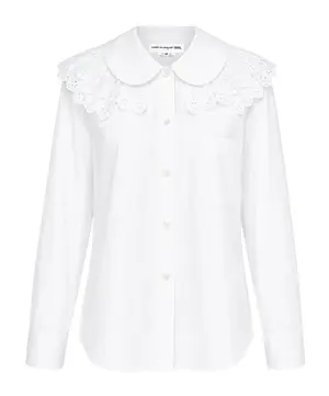 Comme Des Garçons Long-sleeved Shirt - White