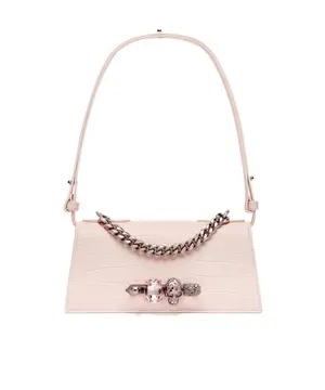 Alexander McQueen Jewel Embossed Mini Shoulder Bag - Pink