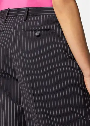 Versace Pinstripe Wide-leg Casual Pants