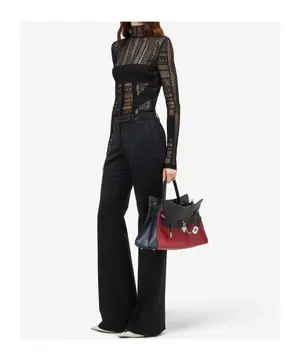 Alexander McQueen Viscose Knit Lace Top