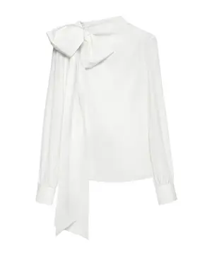 Alexander McQueen Shoulder Bow Blouse - Ivory