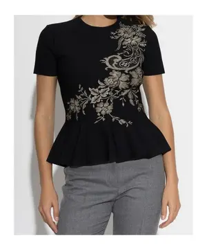 Alexander McQueen Top With Floral Motif