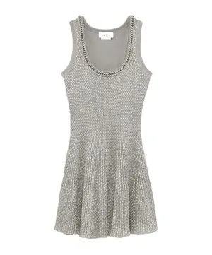 Alexander McQueen Metallic Knit Mini Dress