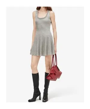 Alexander McQueen Metallic Knit Mini Dress