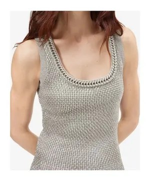 Alexander McQueen Metallic Knit Mini Dress